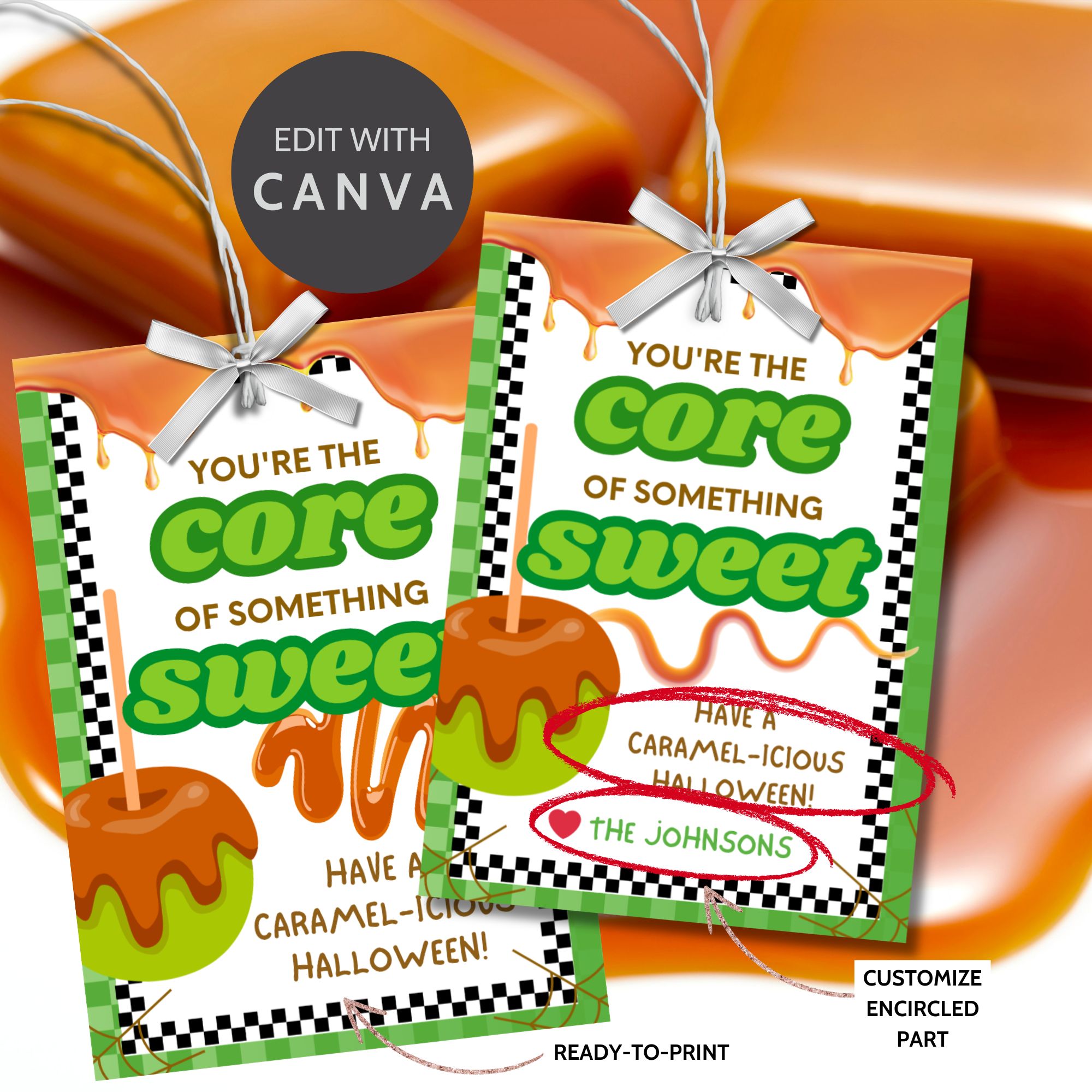 You’re the Core of Something Sweet Gift Tags | Printable & Editable Fa ...