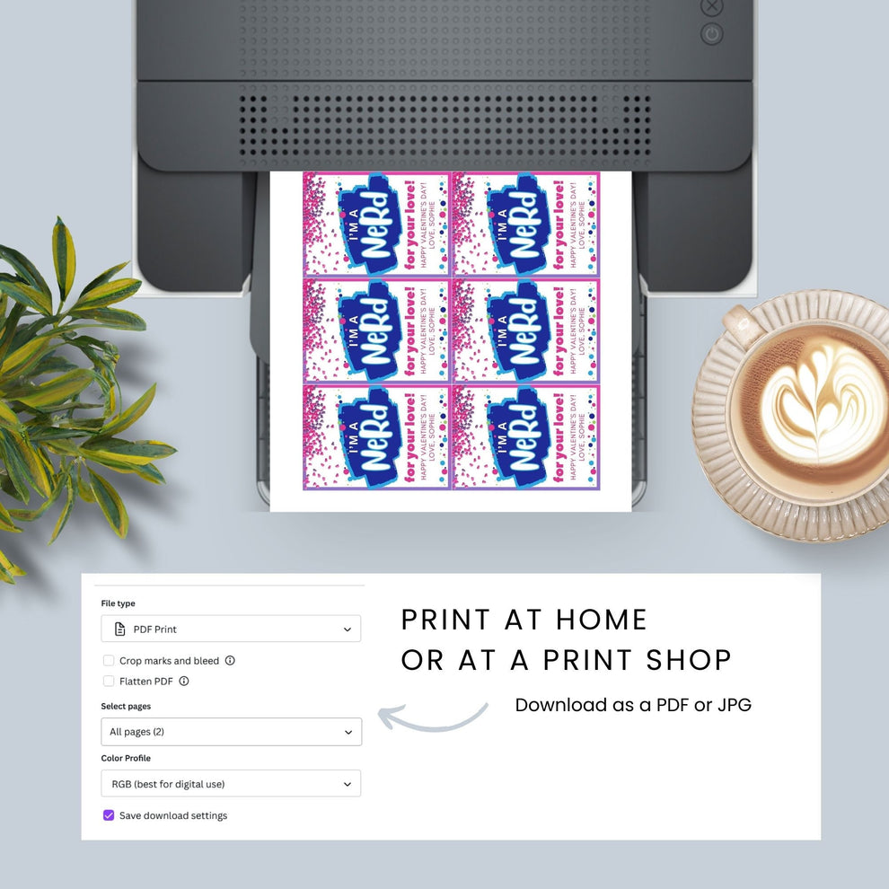 Nerds Candy Printable Editable Valentine Tag | Class Friend Valentine ...
