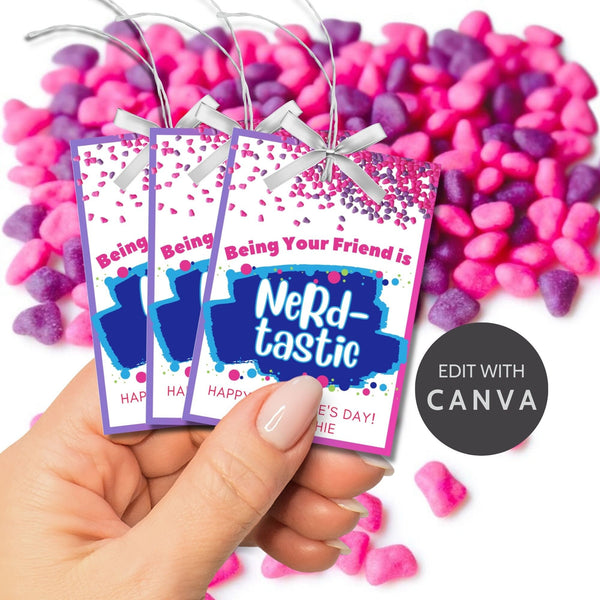 Nerds Candy Printable Editable Valentine Tag | Class Friend Valentine ...