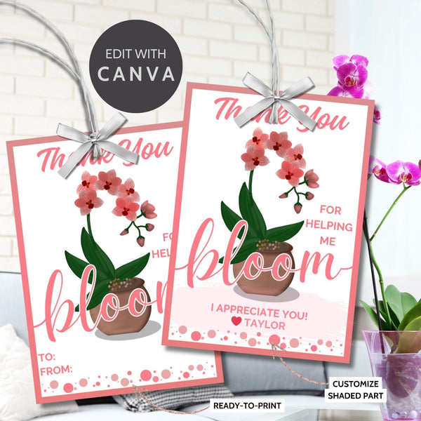 Instant Download | Teacher Gift Tag | Flowers Gift Tags | Plant Tags ...