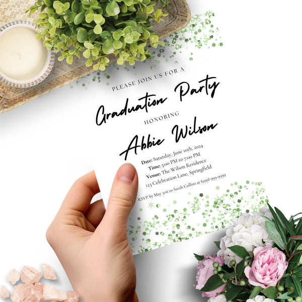 Printable Graduation Invitation Template | No Photo | Graduation Party ...